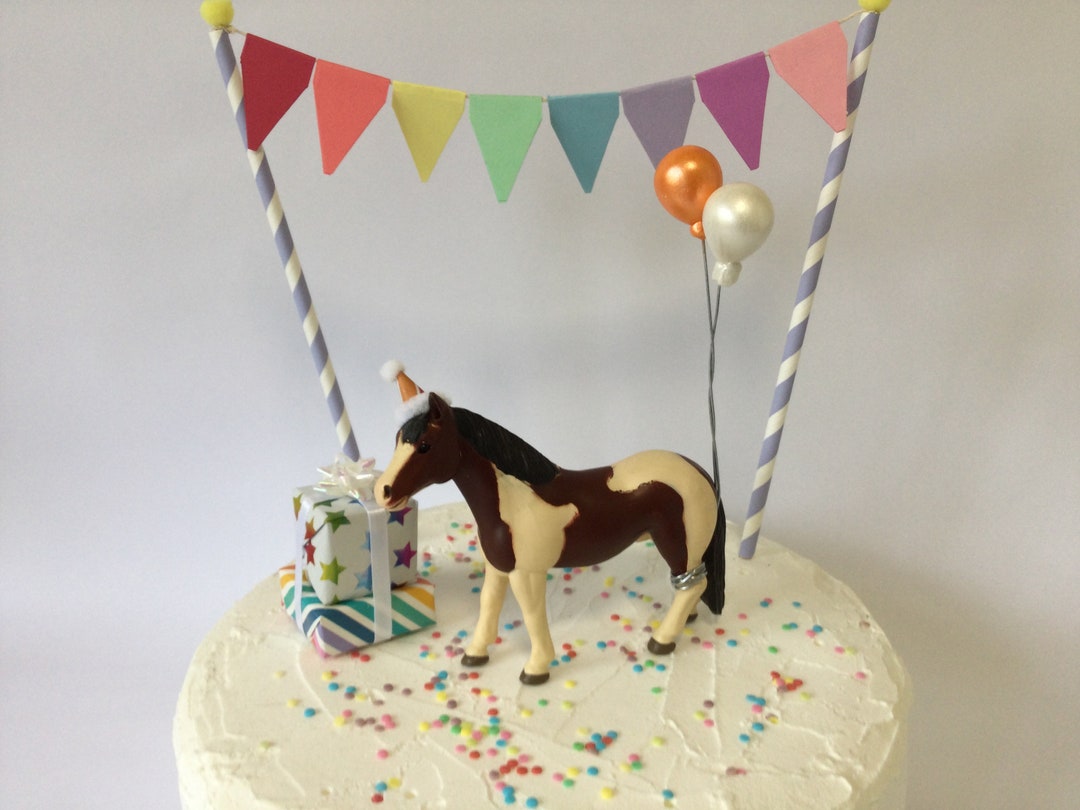 Pinto Pony Cake Topper Party Animal Cake Decoration Birthday Cake Horse ...