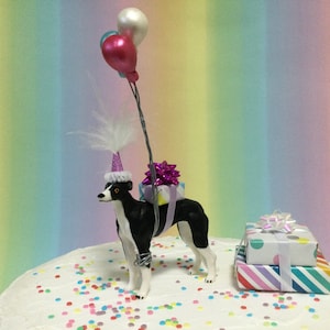 Whippet Cake Topper Greyhound Birthday Cake Decoration Balloons, Party ...