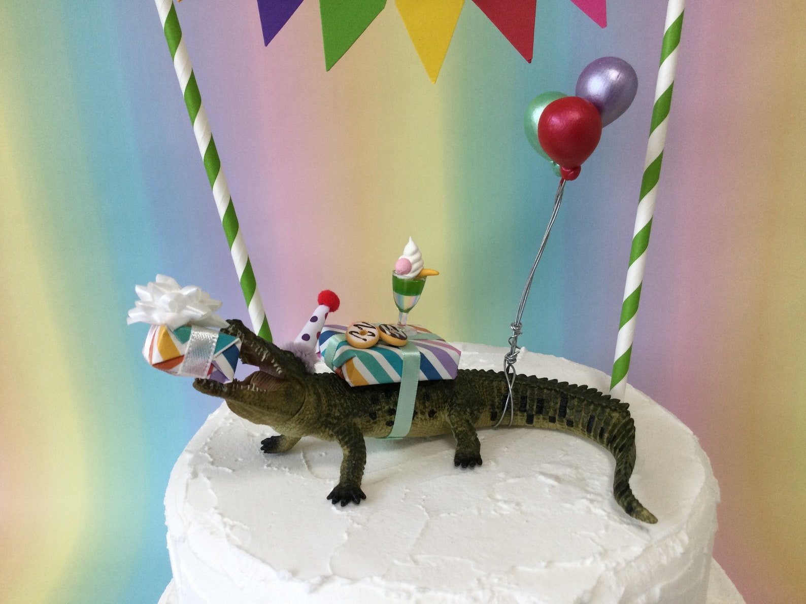 Crocodile Cake Topper Celebration Cake Topper Crocodile - Etsy UK
