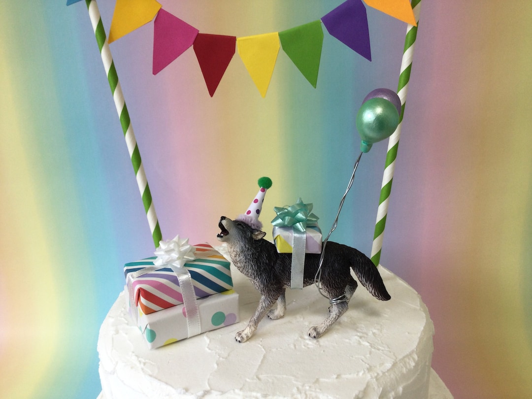 Wolf Birthday Cake Topper: Party Animal Decoration - Etsy