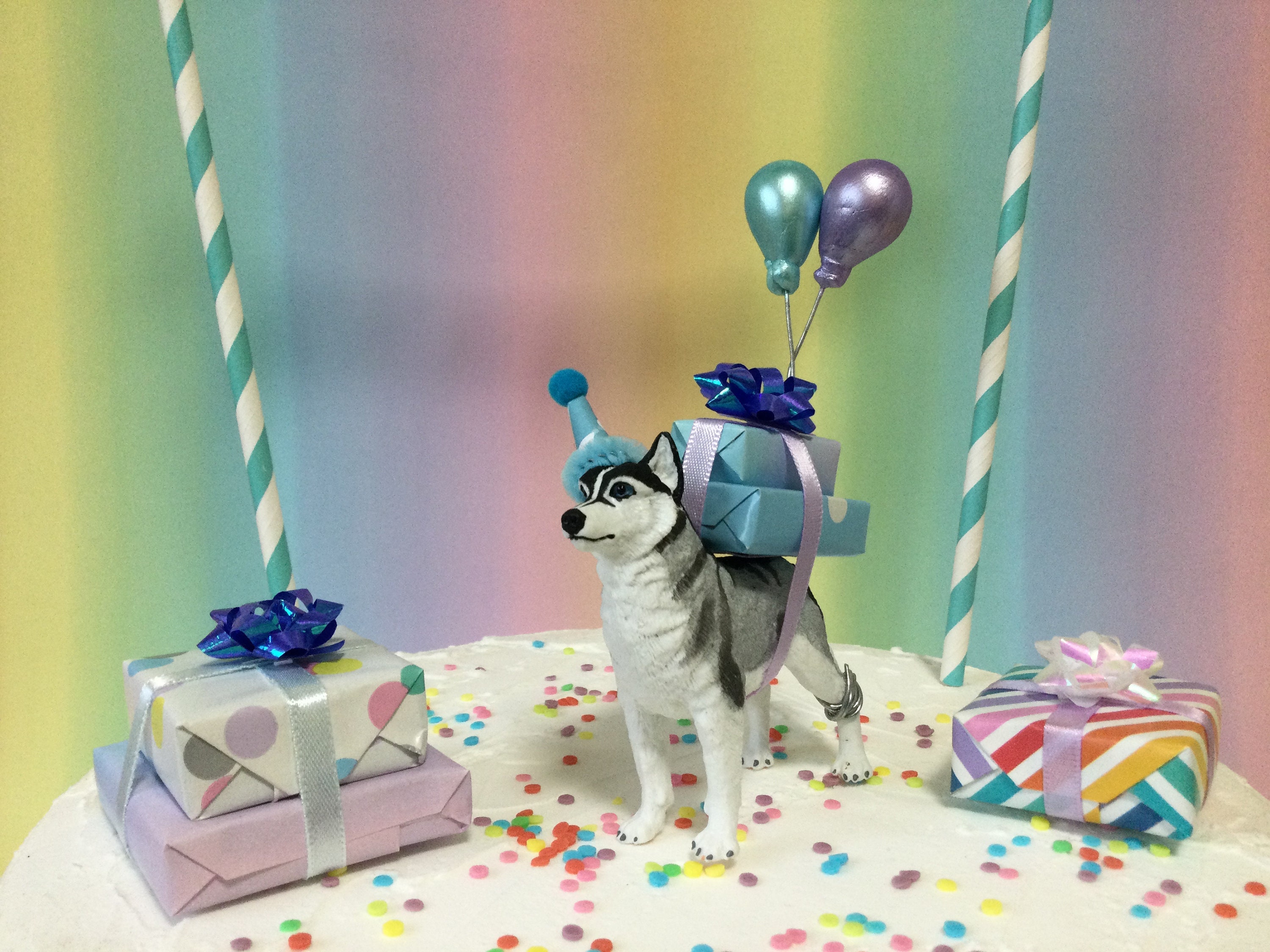 Dog Birthday Cake Topper: Party Animal Decoration With Optional Bunting ...