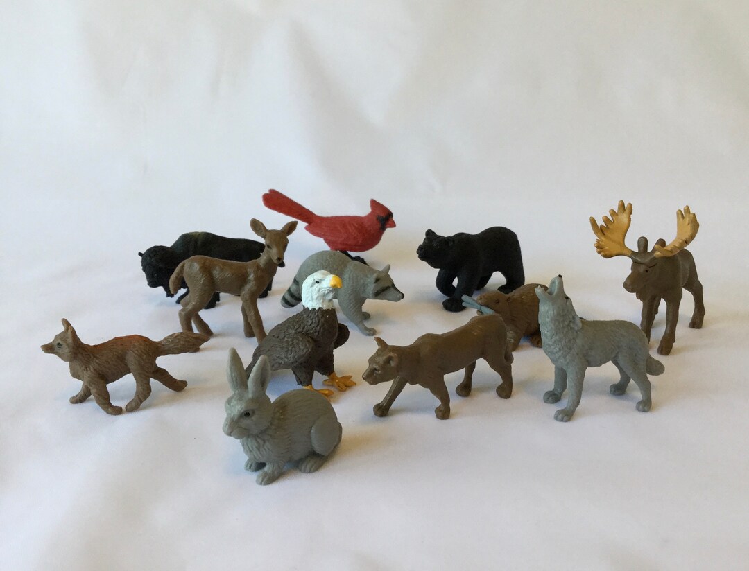 Miniature Wild Animal Figures. Plastic Animals for Crafts - Etsy