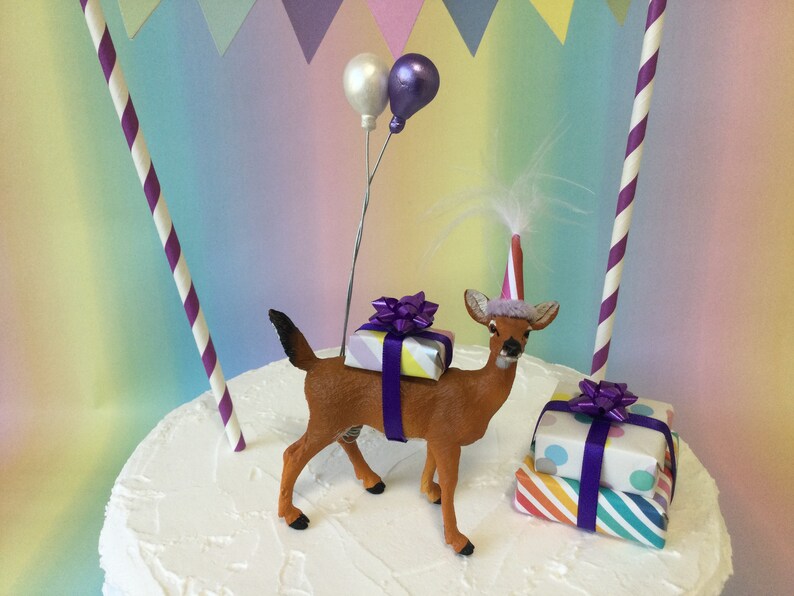 Deer Cake Toppers Stag Doe and Fawn Cake Topper With Optional - Etsy