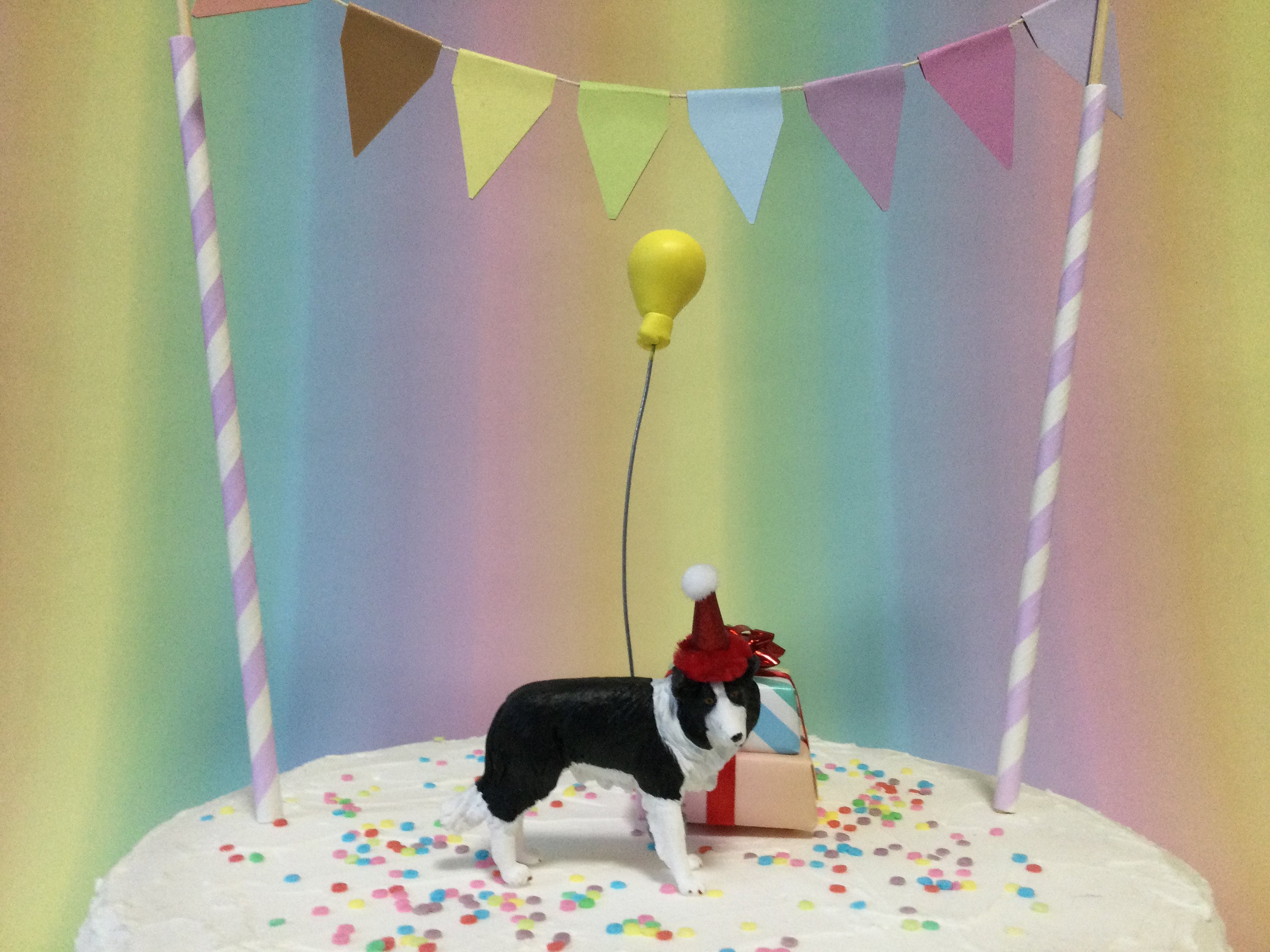 Border Collie Cake Topper: Sheepdog Birthday Party Decoration With ...