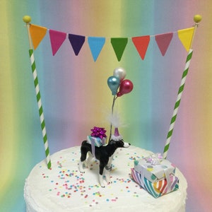 Whippet Cake Topper Greyhound Birthday Cake Decoration Balloons, Party ...