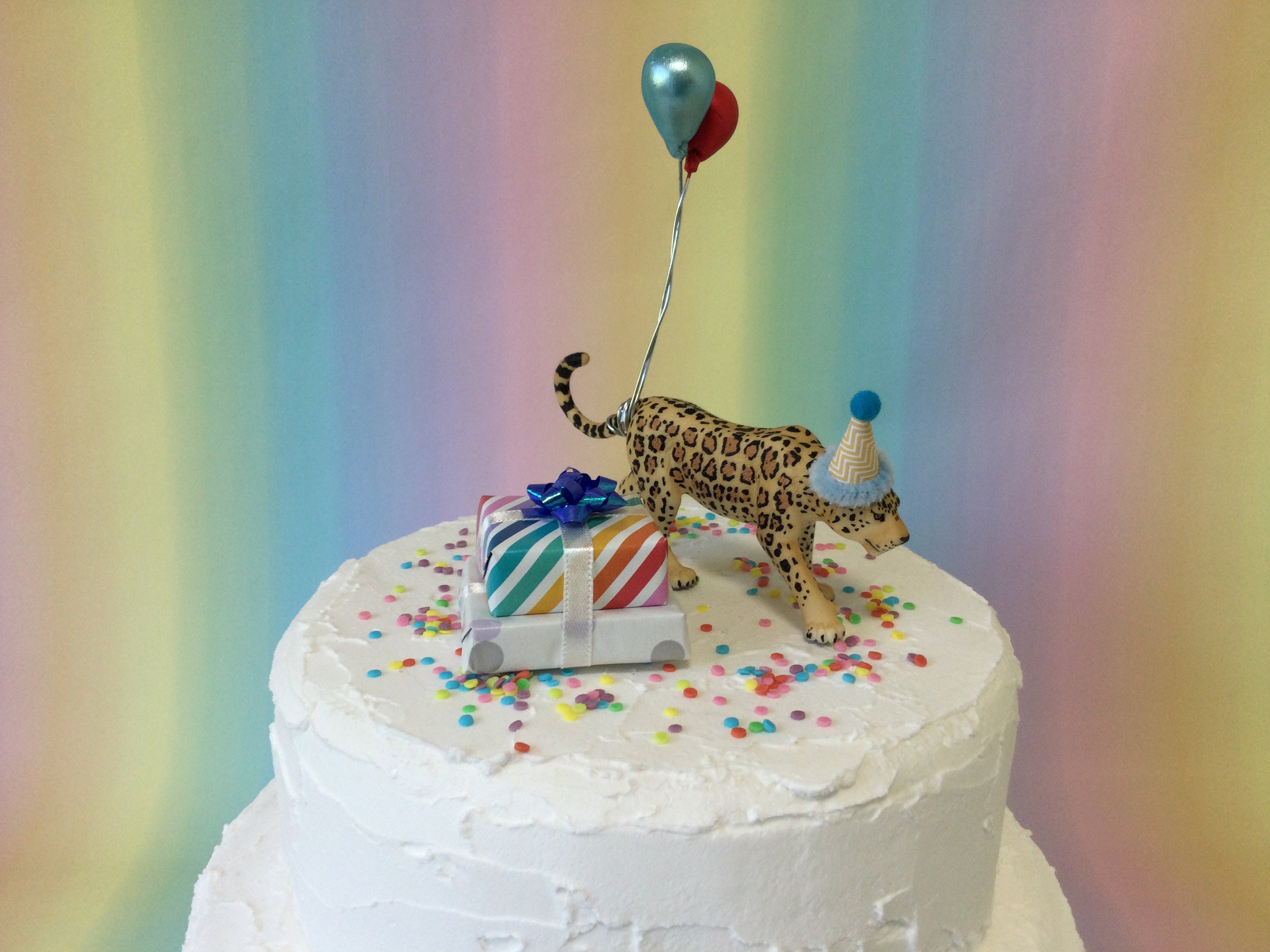 Leopard Cake Topper Party Animal Cake Decoration Leopard - Etsy