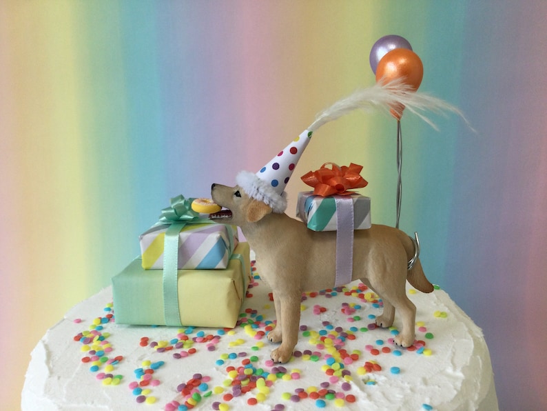 Labrador Birthday Cake Topper: Party Animal Dog Decoration - Etsy