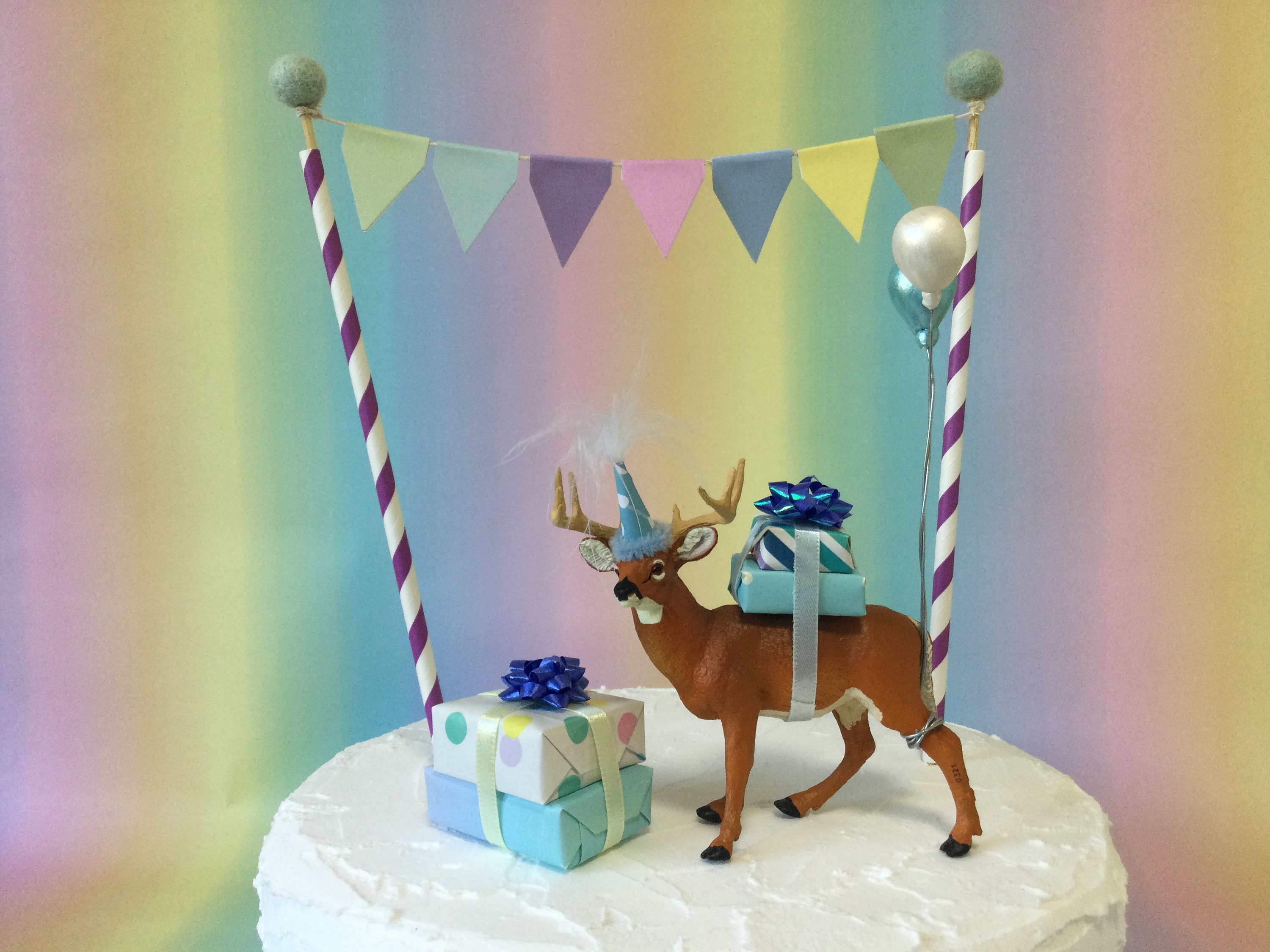 Deer Cake Toppers Stag Doe and Fawn Cake Topper With Optional - Etsy
