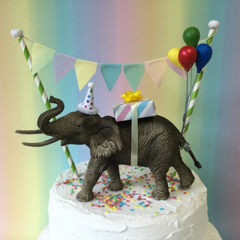 Elephant Cake Topper - Etsy