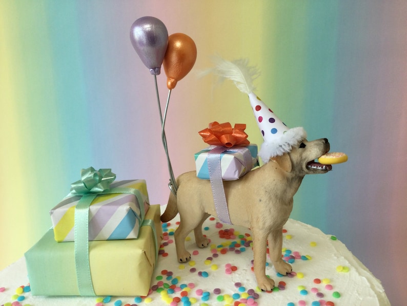 Labrador Birthday Cake Topper: Party Animal Dog Decoration - Etsy