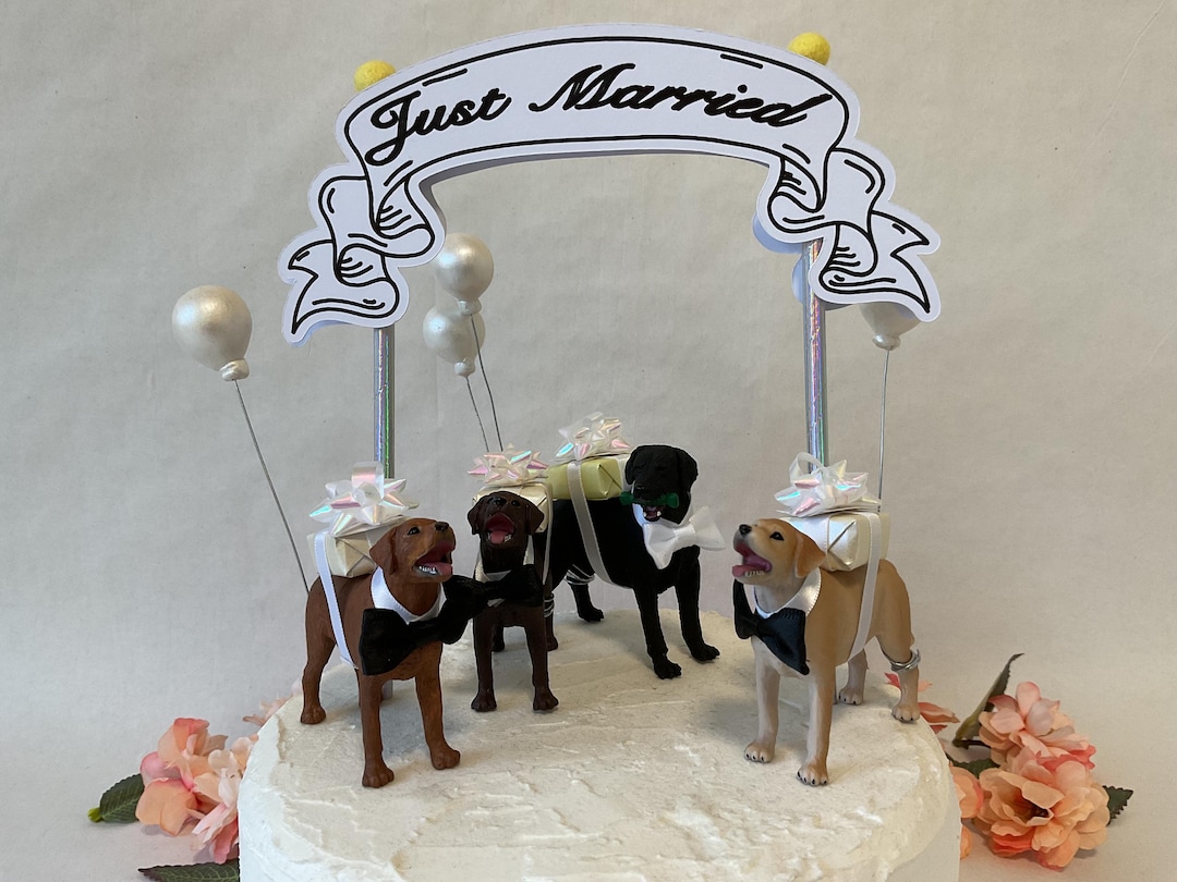 Labrador Wedding Cake Topper: Retriever Birthday Decoration With ...