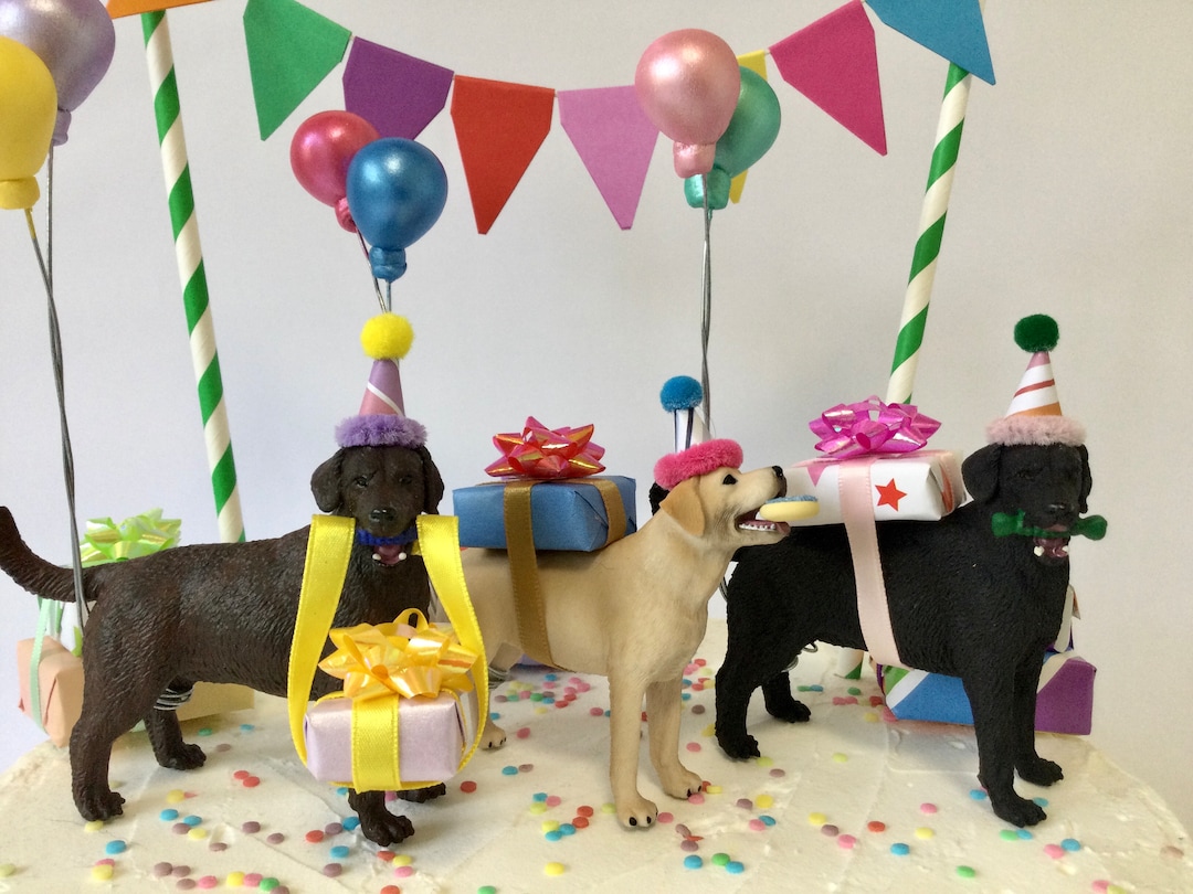 Labrador Cake Topper in Choice of Black Golden Red Fox or Chocolate ...