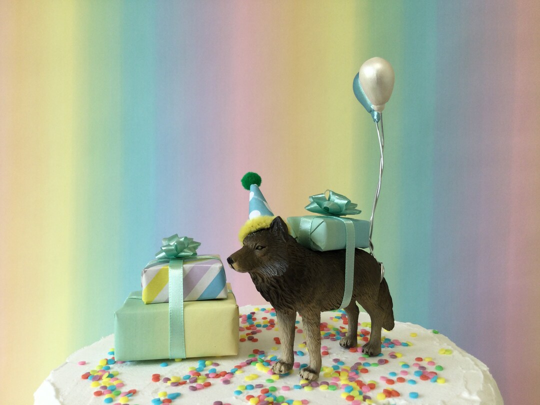 Wild One Wolf Cake Topper Party Animal Celebration Cake Decoration Wolf ...