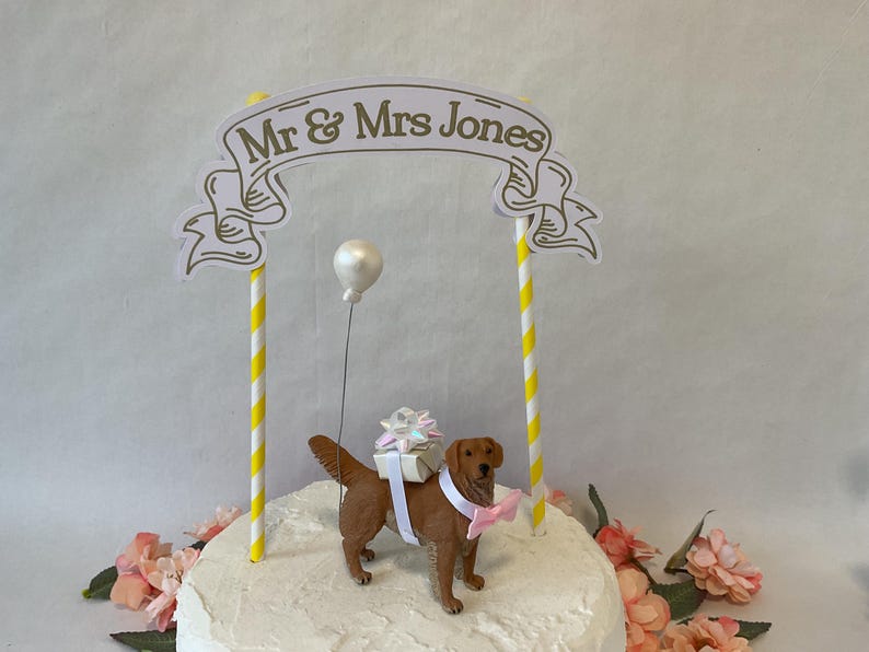 Labrador Wedding Cake Topper: Retriever Birthday Decoration With ...