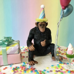 Chimpanzee Cake Topper Party Animal Cake Decoration Monkey Birthday ...