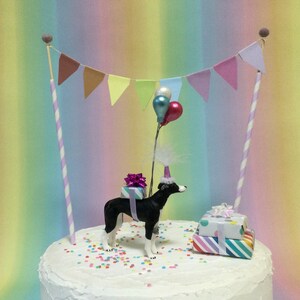 Whippet Cake Topper Greyhound Birthday Cake Decoration Balloons, Party ...