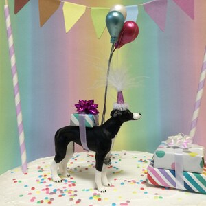 Whippet Cake Topper Greyhound Birthday Cake Decoration Balloons, Party ...