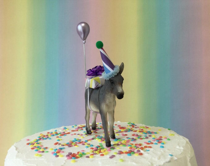 Donkey Cake Topper/farm Party Cake/farm Animal Cake Toppers/party ...