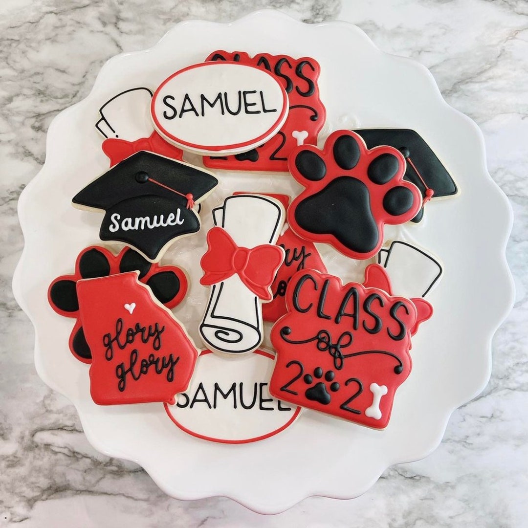 UGA Graduation Sugar Cookies - Etsy
