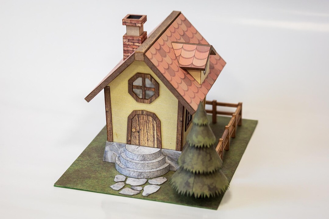 Cardboard Model of a "forest Cabin" for Self-assembly | Printable ...