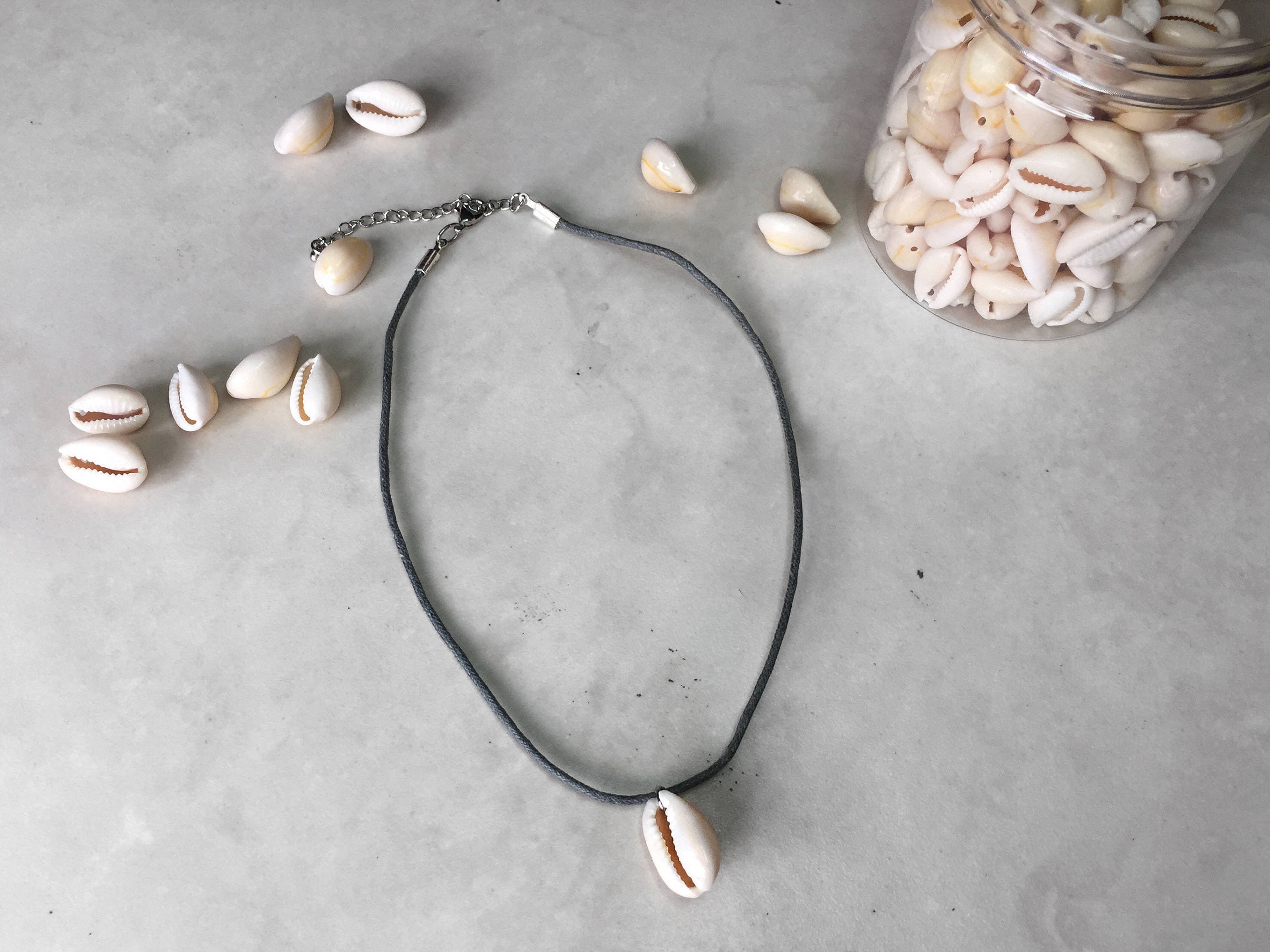 Seashell necklace Choker necklace Seashell choker Cowrie | Etsy