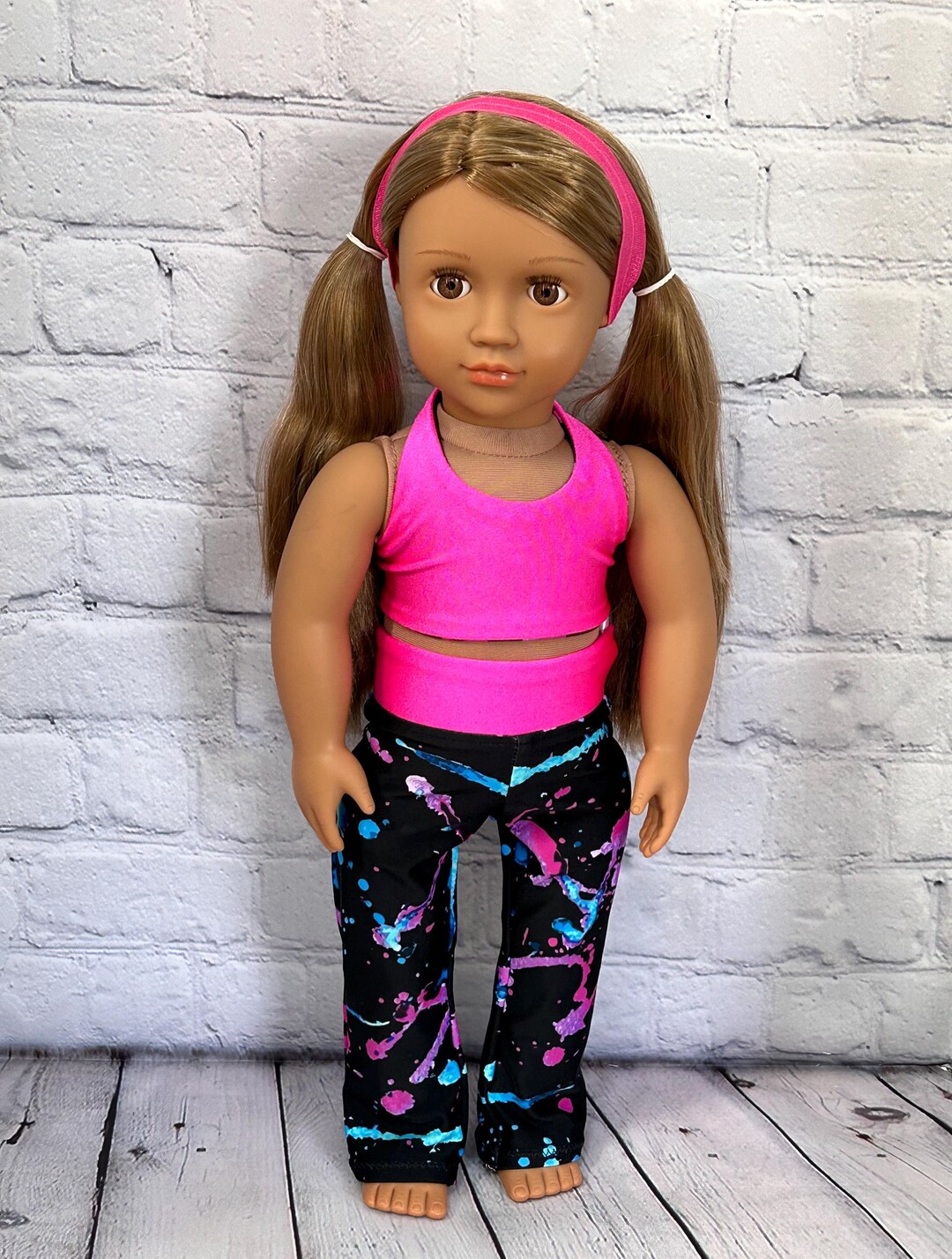 18 Inch Doll Clothes: Yoga Pants and Reversible Halter Top for Popular ...