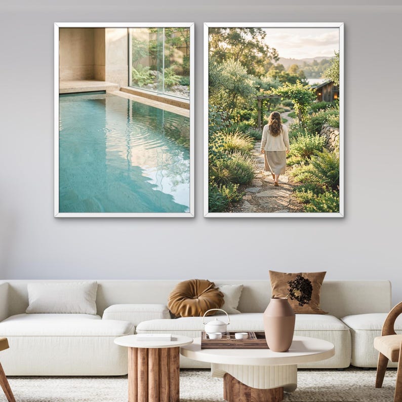 Indoor Spa Pool Print Framed/unframed | Calm Water Reflection Art ...