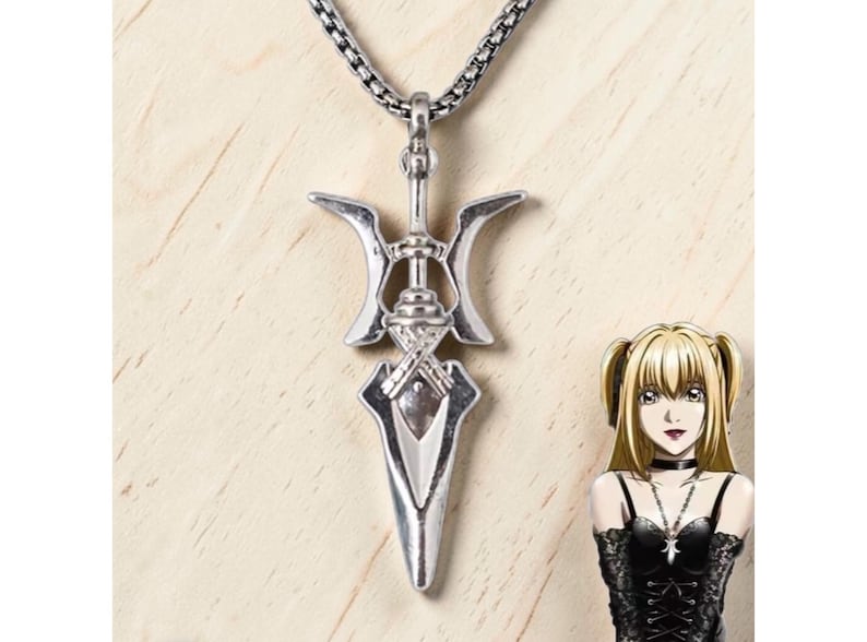 Misa Amane Necklace, Anime Halberd Pendant, Cosplay Necklace, Halloween ...