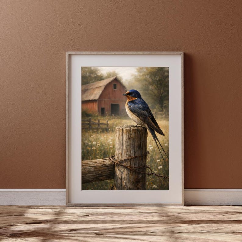 Vintage Barn Swallow Wall Art – Rustic Farmhouse Printable - Etsy