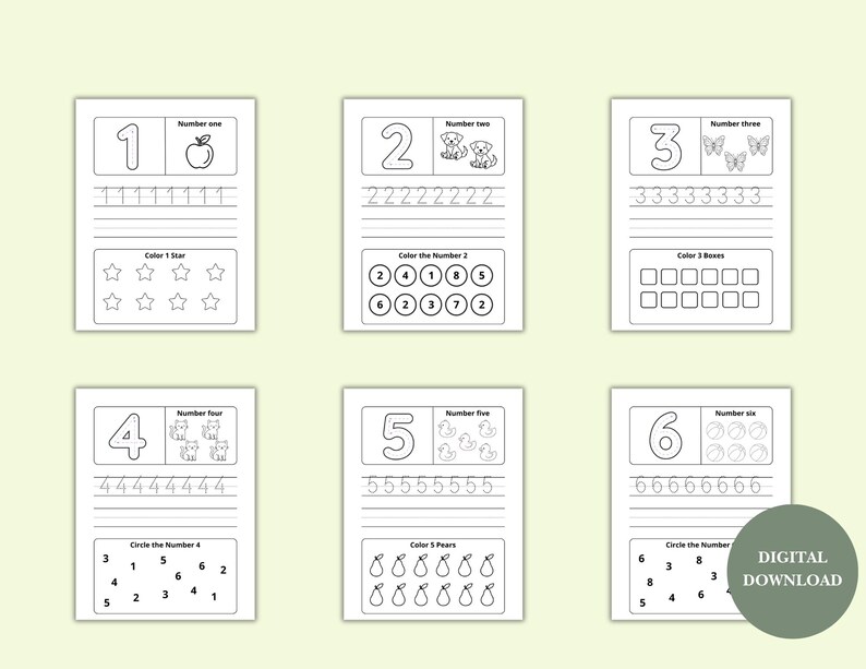 Number Formation Practice 1-10, Preschool Math Centers Kindergarten ...