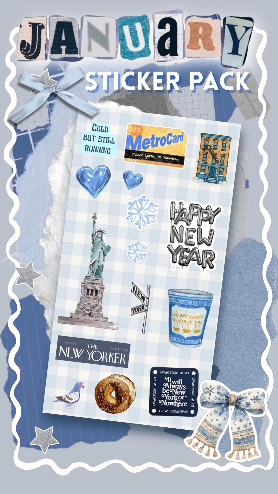 January Sticker Sheet - Etsy