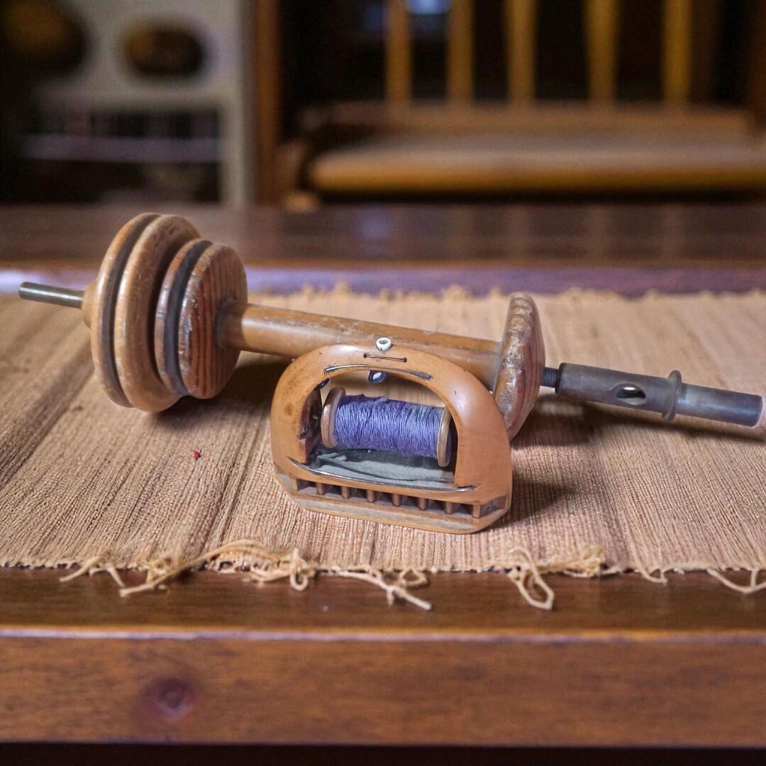 Vintage Bobbin Shuttle and Spool Set: Early 1900s Textile Collectible ...