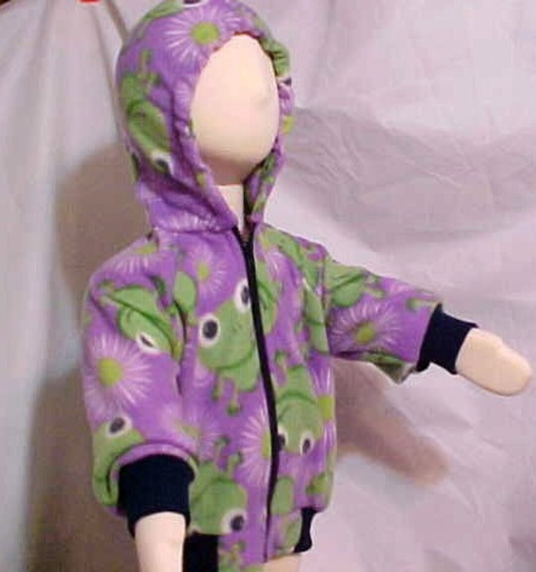 Baby or Child Fleece Jacket PURPLE FROGS Print Sizes From 6 - Etsy