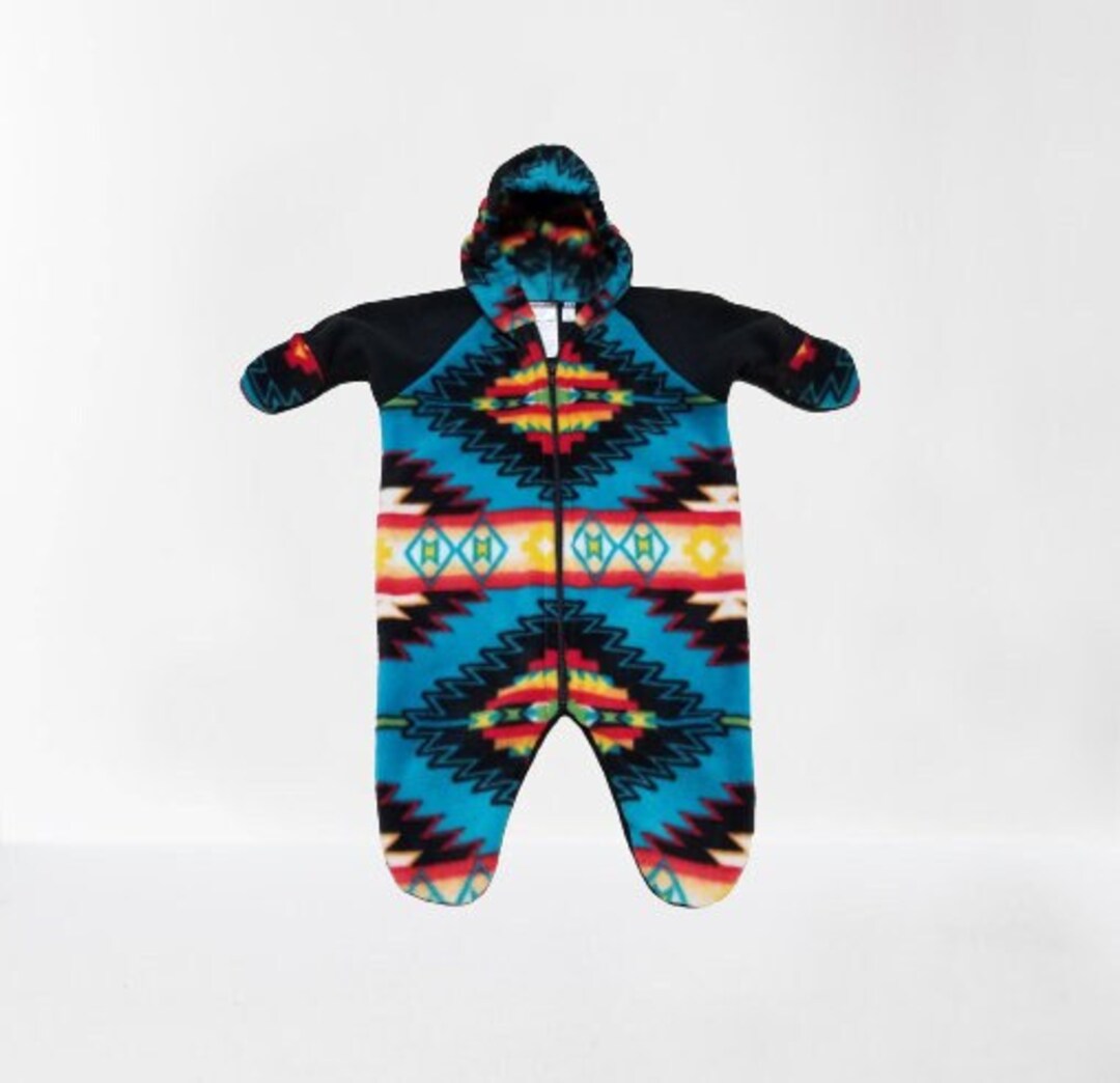 Native American Aztec Fleece Baby Bunting, Infant Swaddle, All in One ...