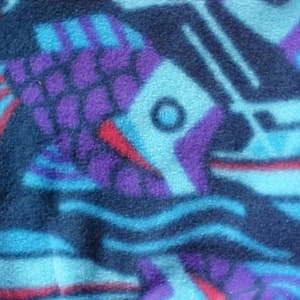 Baby or Child Fleece Jacket - Funky Fish Print... Sizes From 6 Months ...