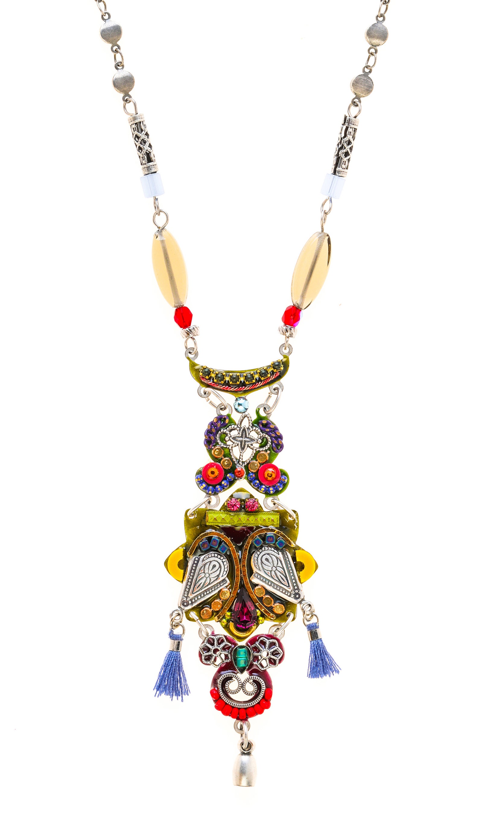 Statement Dangle Bell Hanging Pedant Necklace Geometric Unique - Etsy