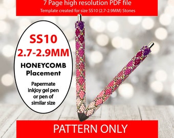 Ribbons Rhinestone Pen Template - Etsy