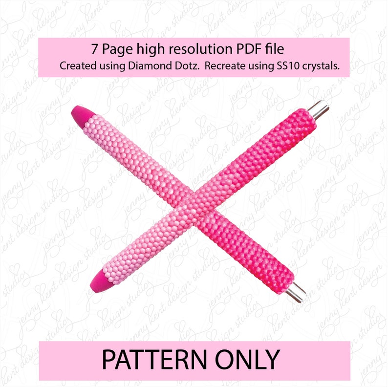 Pink Ombre Bling Penbling Pen Templaterhinestone Pen - Etsy