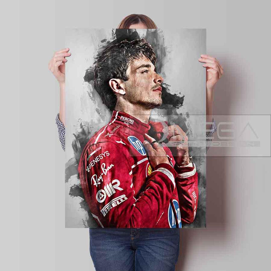 Charles Leclerc Poster, Canvas Print, Football Print Wall Decor - Etsy
