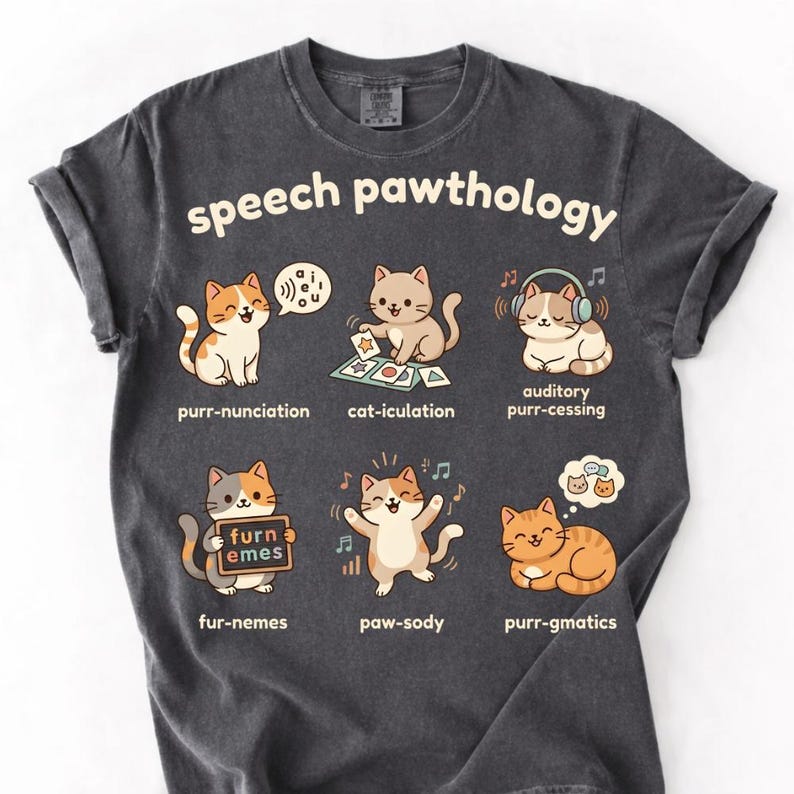 Funny Cats Speech Therapy PNG, SLP Gift, Speech Language Pathologist ...