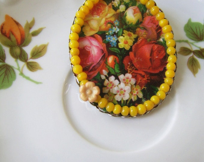 Beautiful Large Handmade Brooch roses - Etsy