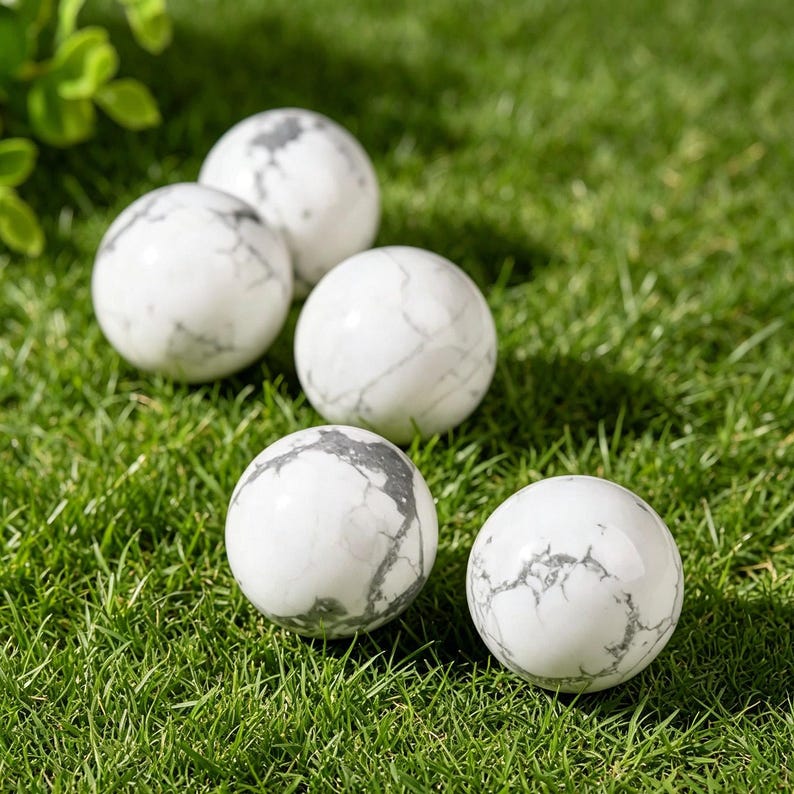 Natural Howlite Sphere Polished White Crystal Ball Home Decor - Etsy UK