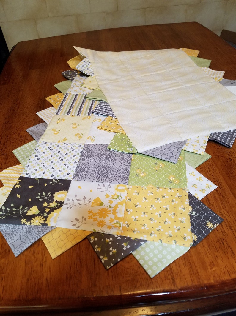 Prairie Point Table Runner Jaune Floral Gris Or Vert - Etsy France