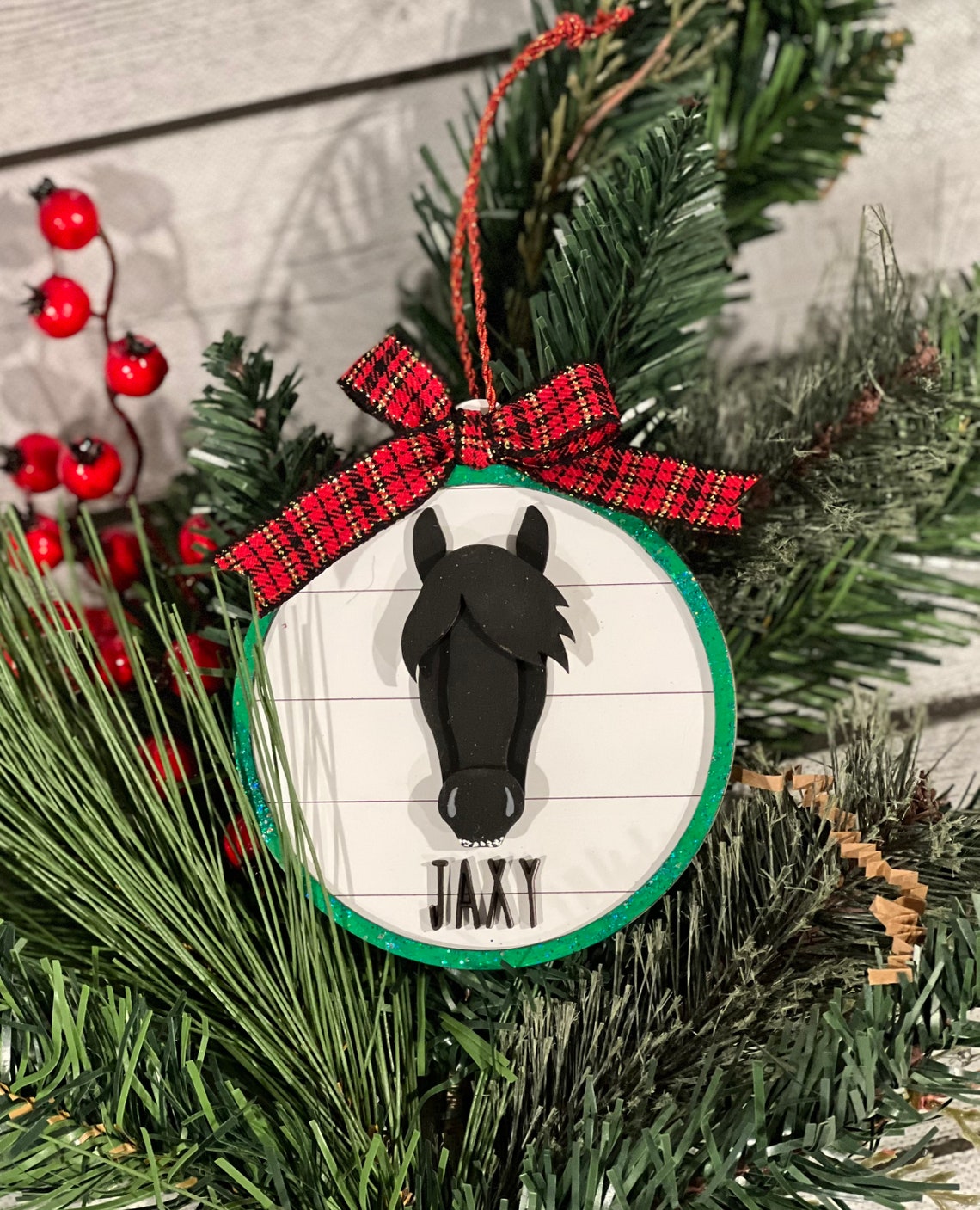 Personalized Hand Painted Horse Ornaments - Etsy