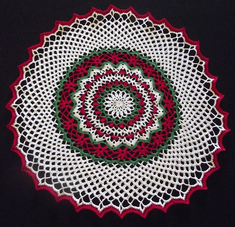 Christmas Doily -large - 20" - Etsy