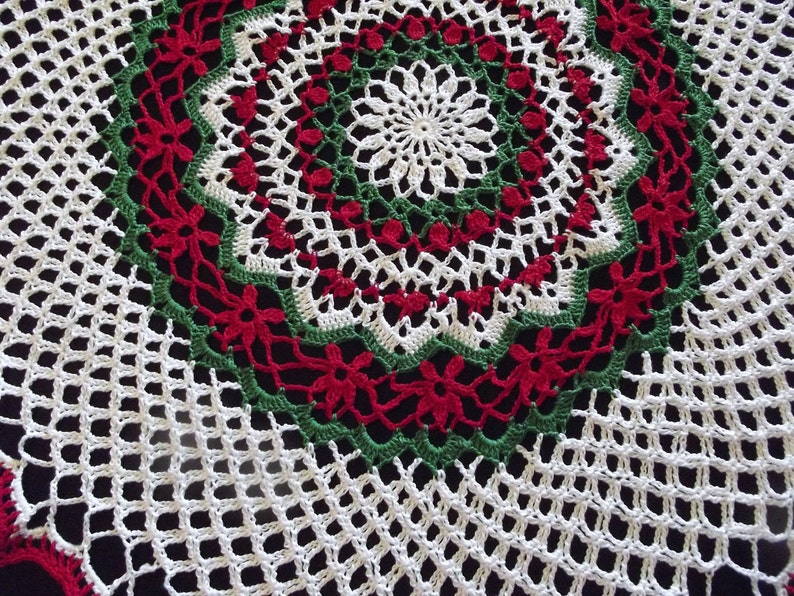 Christmas Doily -large - 20" - Etsy