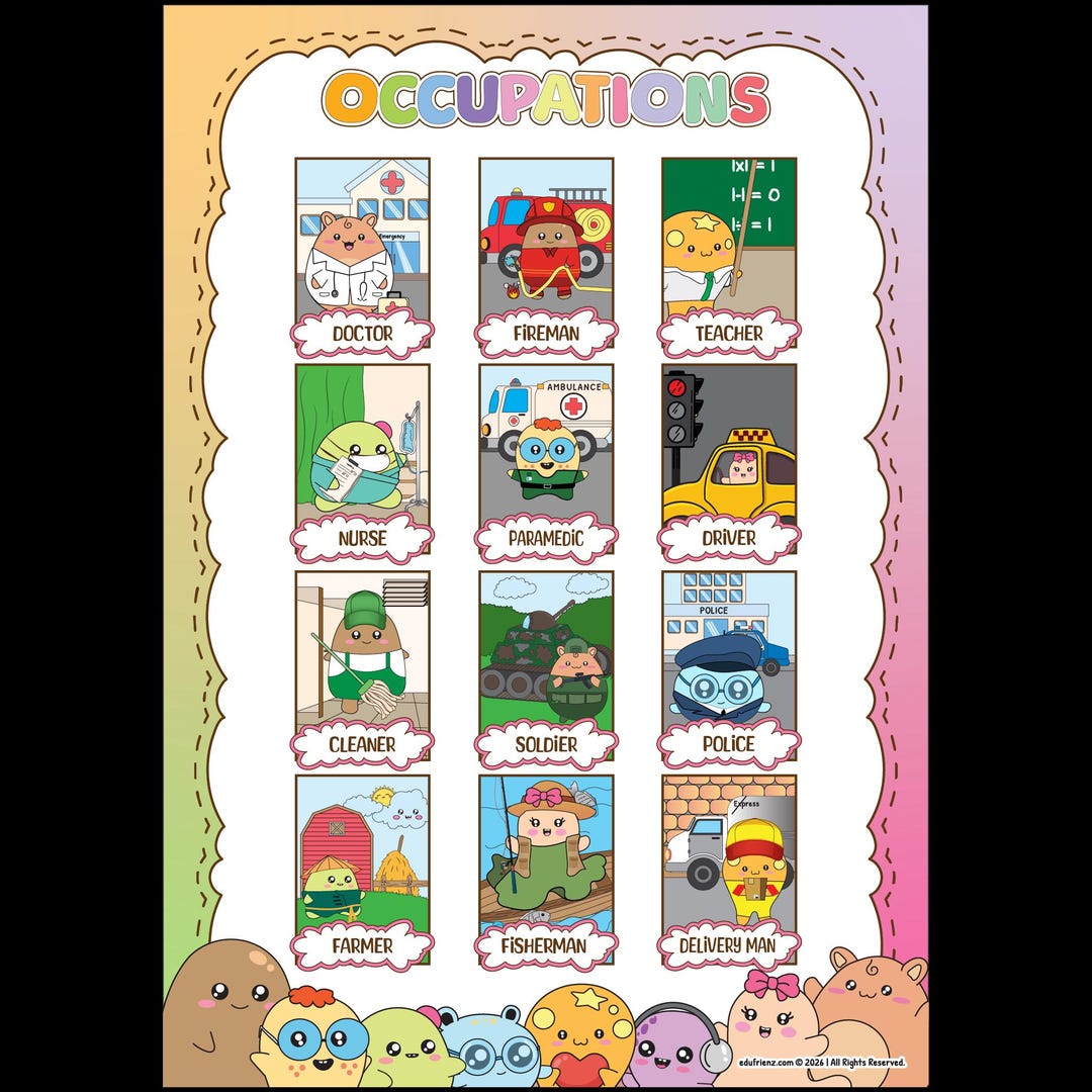Learning Occupation Poster – Kids’ Guide to Understanding Jobs ...