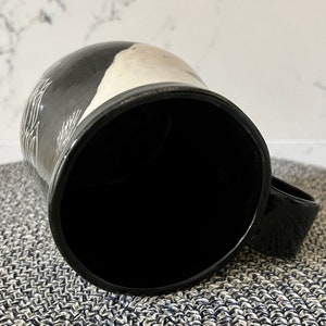 HANDMADE Edgy, Fierce Black RAVEN MUG Sgraffito Crow & Thorny Vine Made ...