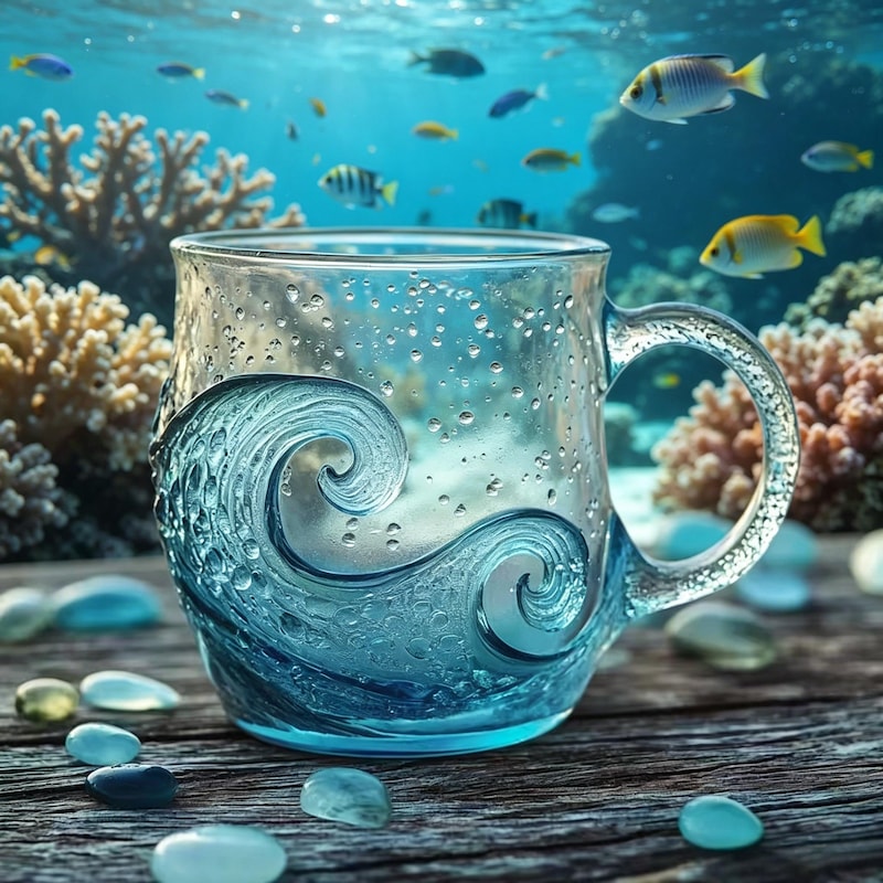 Seaglass Wave Mug - Etsy