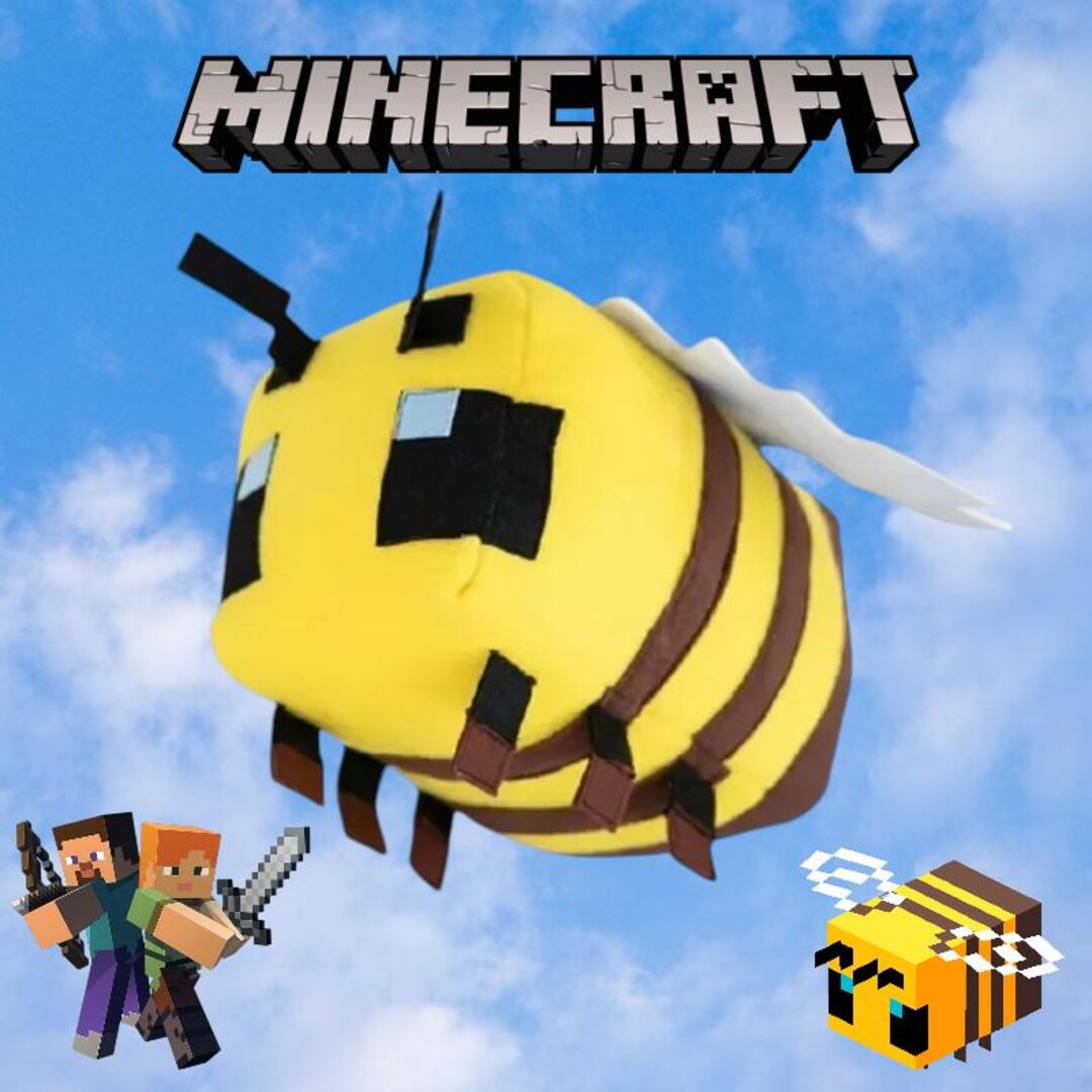 Minecraft Bee Plush Toy, Cartoon Game Minecraft, Wasp Honeybee Stuffed ...